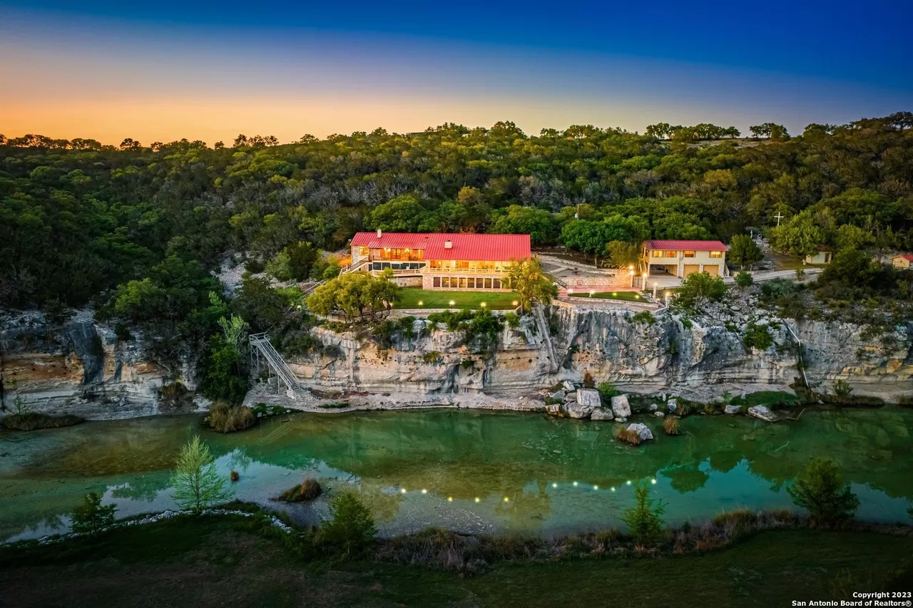 Just north of San Antonio, a $2.7 million home rests on a cliff above ...